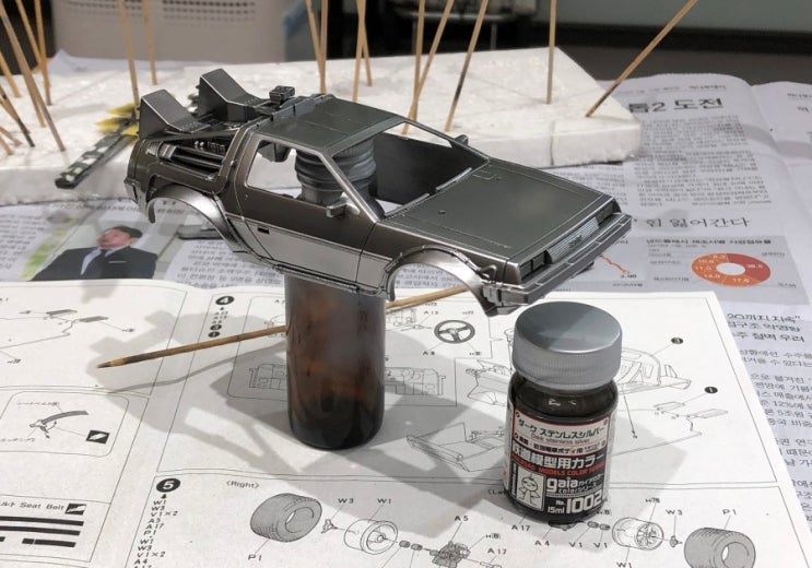 Aoshima 4WD 'Back to the Future Part III - DeLorean' #03 : 네이버 블로그