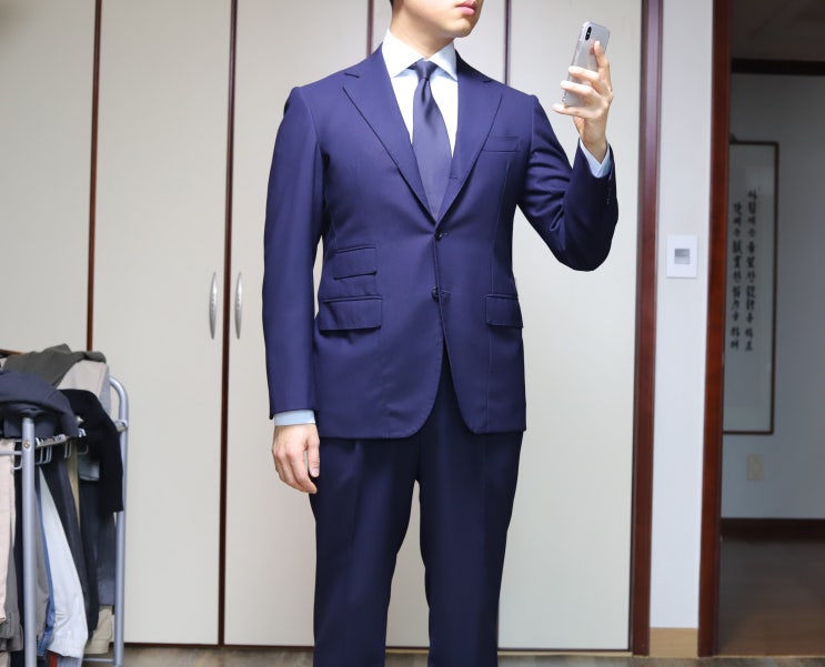 사르토리아 파니코 네이비 수트 소소한 착샷과 소회 / Sartoria Panico Navy Suit @Lamarche : 네이버 블로그