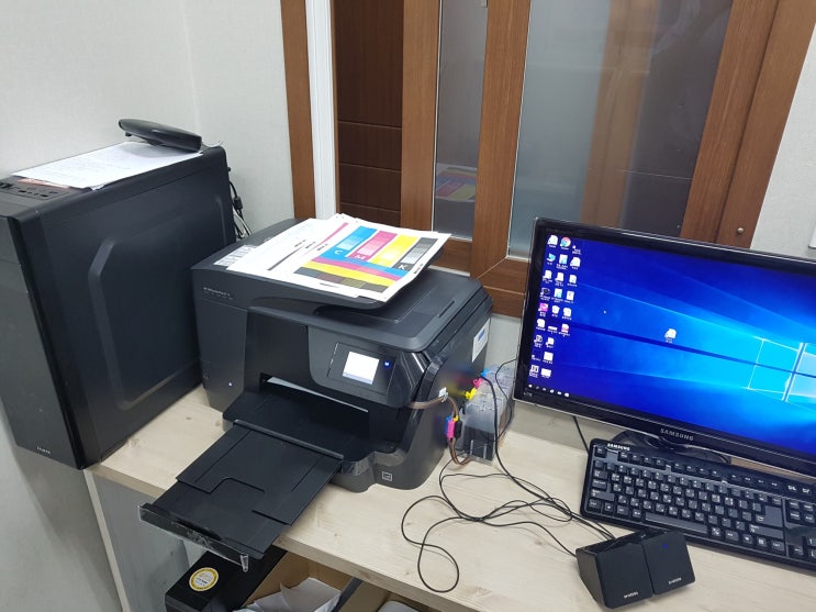학원용프린터 Hp8710복합기 프린터해피점검 해드렸어요 울산 북구 화봉동 독서교실 수학학원 네이버 블로그