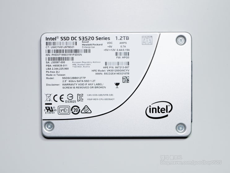 Intel DC S3520 엔터프라이즈 SSD 1.2TB 테스트 및 반품 후기 : 네이버 블로그