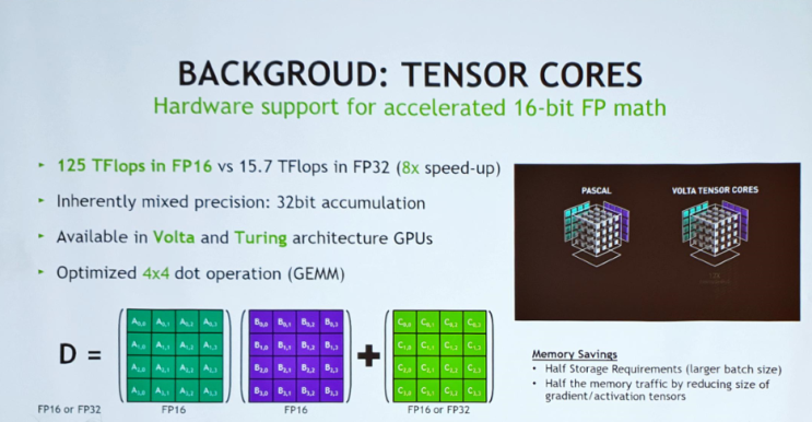[NVIDIA AI Conference 2019] Tensorcore를 이용한 딥러닝 학습 가속을 쉽게 하는 방법 : 네이버 블로그