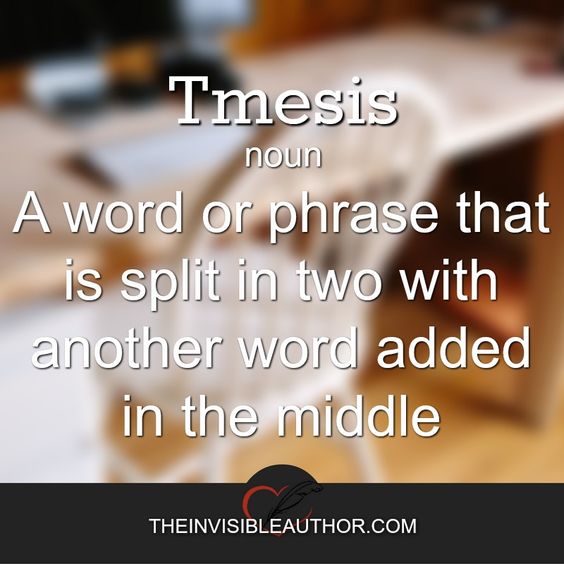 [슈가영어]슈가쌤의 VOCA(84): tmesis(분어법) : 네이버 블로그