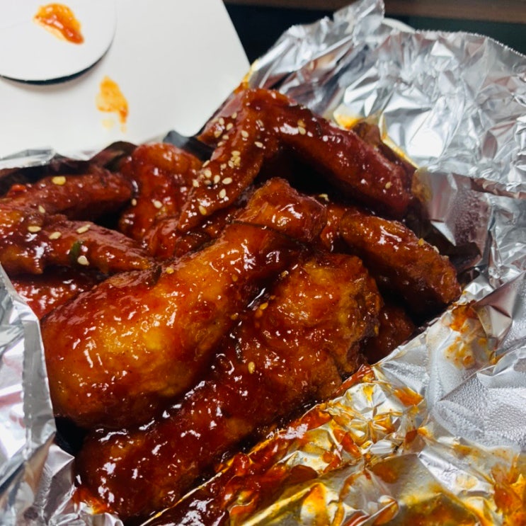 처갓집양념치킨 두마리 후라이드 + 양념 크기도 괜찮구! : 네이버 블로그