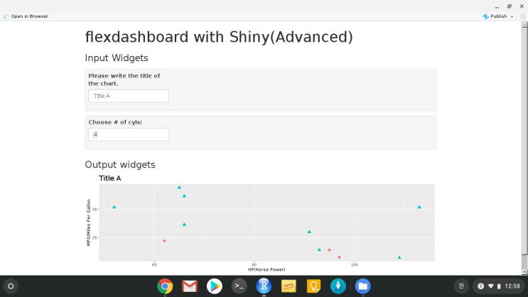 60. 데이터 연동형 문서 만들기(31) - flexdashboard with Shiny(고급편 : fill layout ...