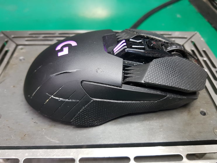 경기부천마우스입고 logitech g903로지텍G G903마우스 케이스파손 케이스 교체 작업 입니다..로지텍마우스사설AS나윤테크 ...