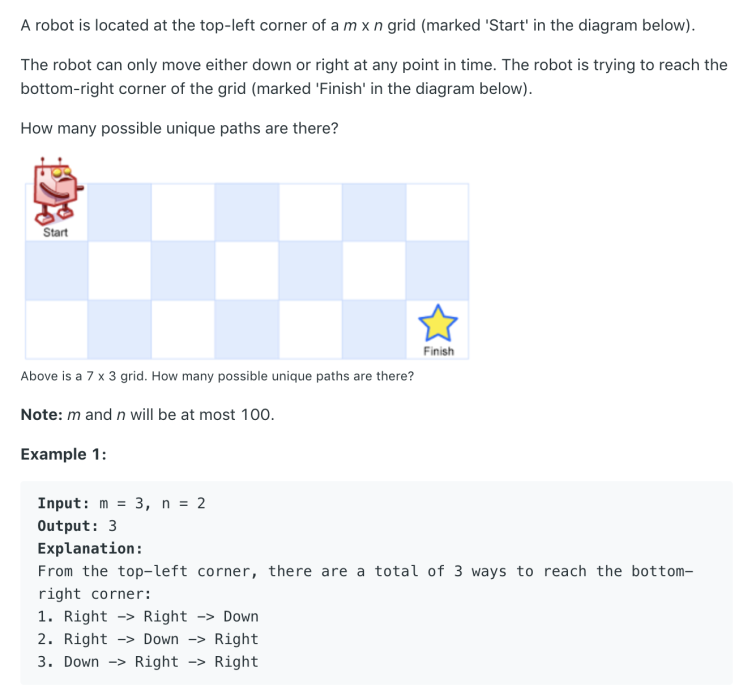 leetcode. 62. Unique Paths - DP : 네이버 블로그