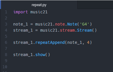 Python music21.stream.Stream().repeatAppend() : 네이버 블로그