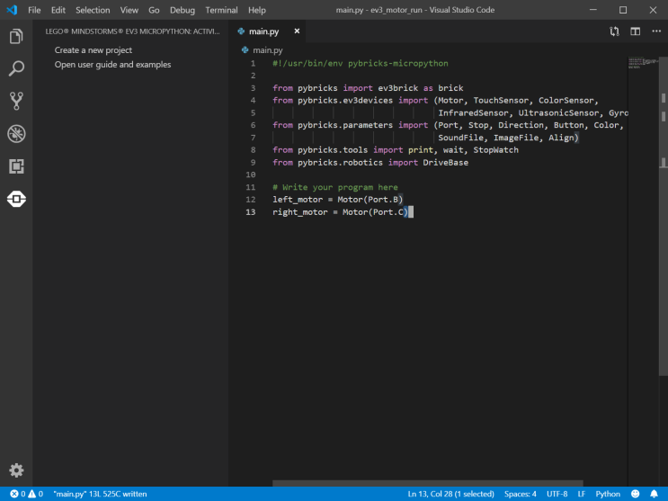 Python으로 EV3 프로그래밍 하기 - 모터 구동하기1 : 네이버 블로그