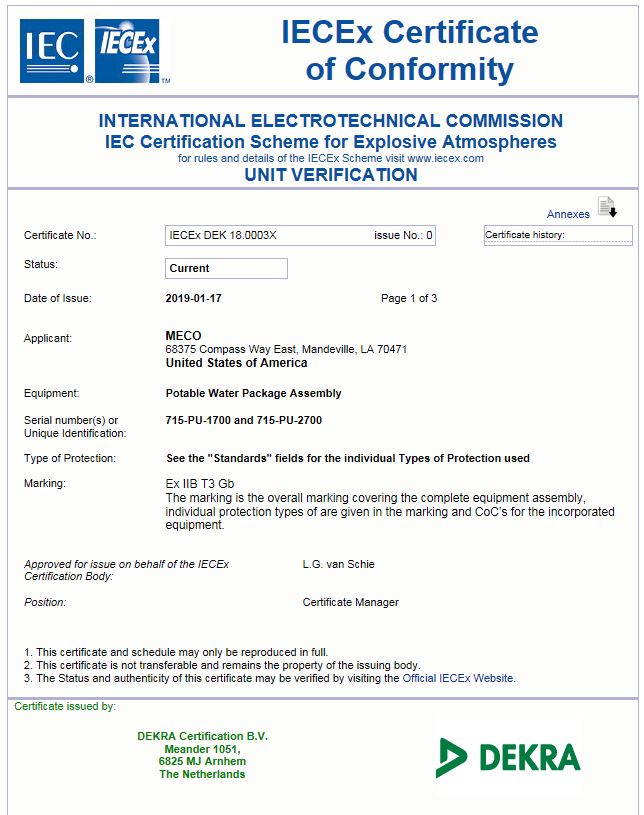 [IECEx Unit Verification] Potable Water Package Assembly : 네이버 블로그