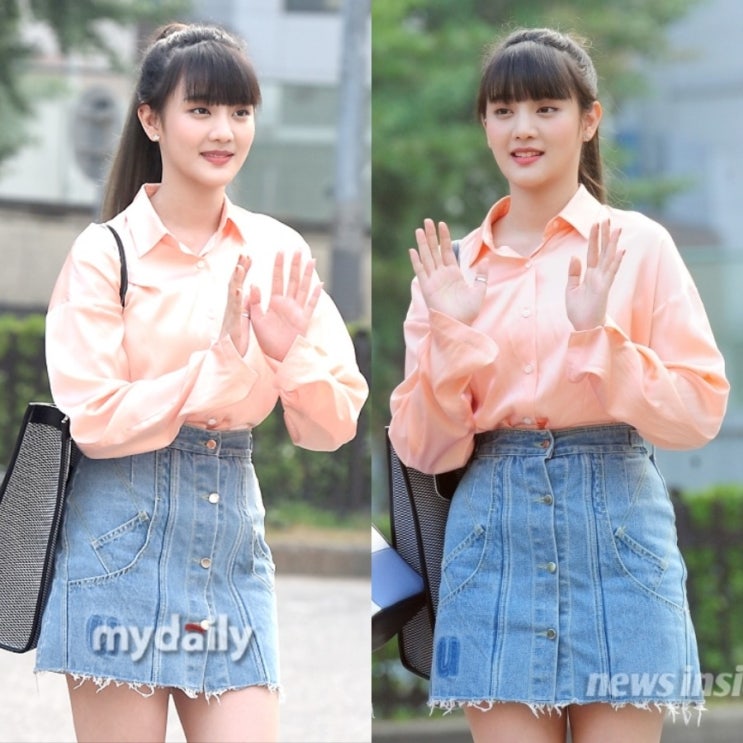 [여자아이들민니얼킨데님스커트]UL:KIN COLLECTION LABEL_ROUND POCKET DENIM MINI SKIRT ...