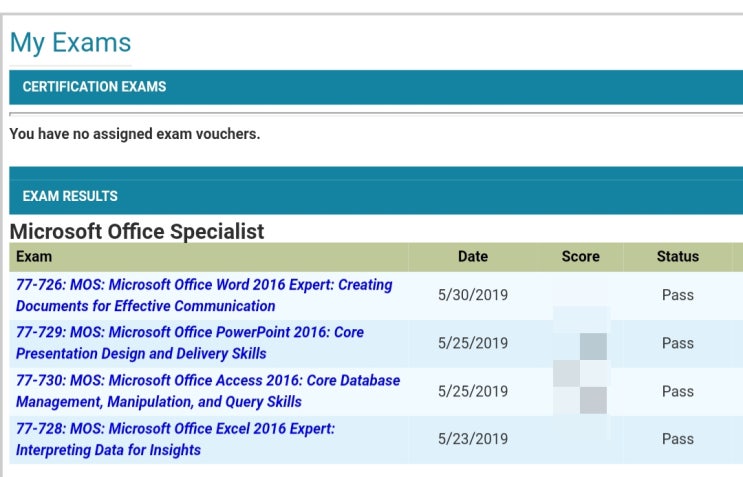 [나무의 일상] MOS (Microsoft Office Specialist) MASTER 2016 후기 / 강남 YBM커리어캠퍼스 성균관대 다산 경제관, YBM신촌CBT센터 ...