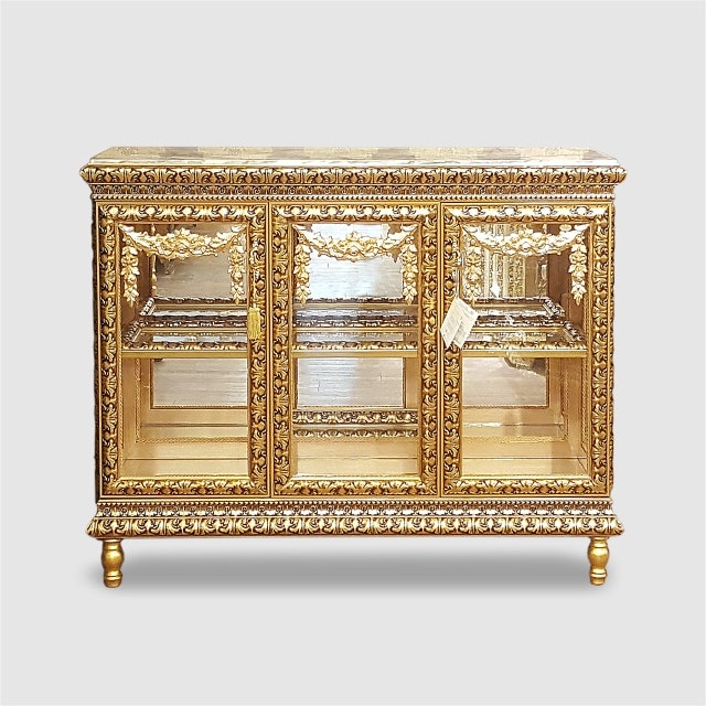 이태리 코르니치 금장 명화가구 낮은 양문장식장 V Festoni 임페리얼 Display Cabinet 엔틱골드 네이버 블로그