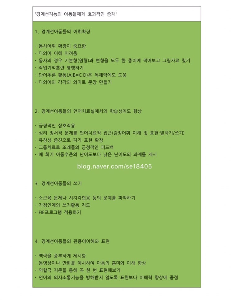 언어치료스터디 경계선지능의 아동들의 언어치료중재오늘도 많이 배웠습니다~항상 감사드려요~ 네이버 블로그