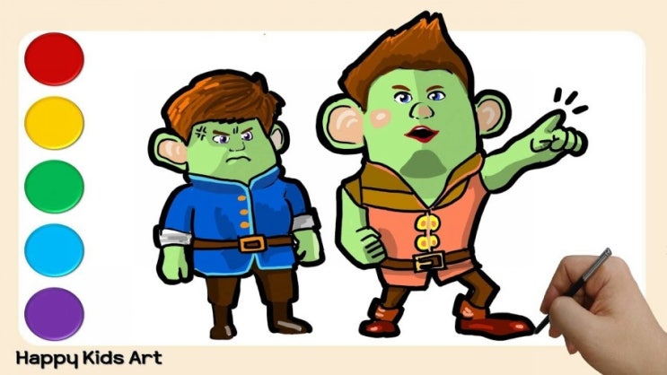 레드슈즈 저주걸린 왕자 로맨티스트 멀린과 상남자 아더 따라 그리기! Drawing Merlin & Arthur From Red ...