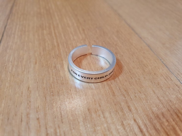 유니세프 반지 호프링 ♪ (hope ring 사이즈, 재질 정보) : 네이버 블로그