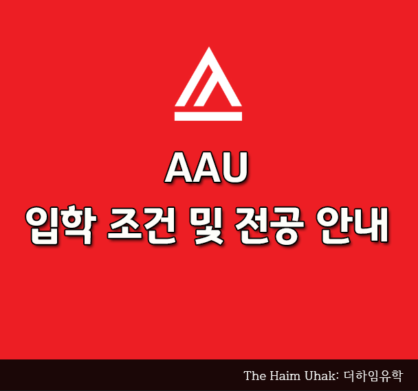 AAU 입학 조건 및 전공안내 : 네이버 블로그