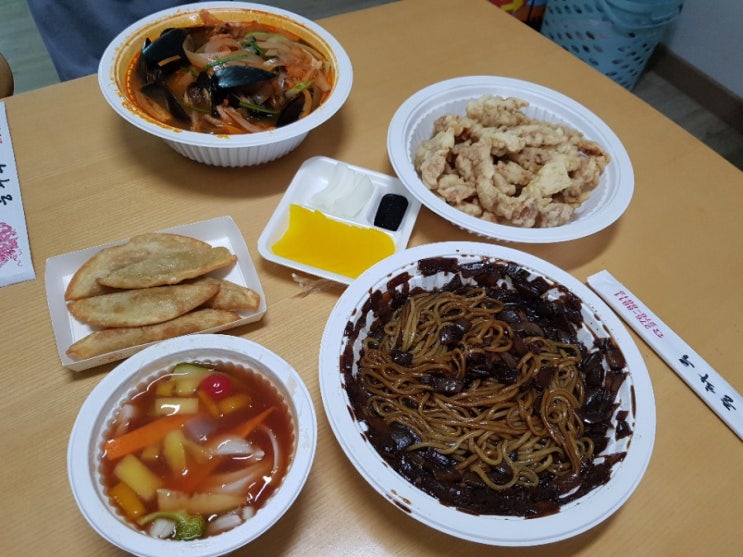 [전주 중국집] 중화루 전주점, 자장면/짬뽕/탕수육세트 배달 주문 후기 : 네이버 블로그