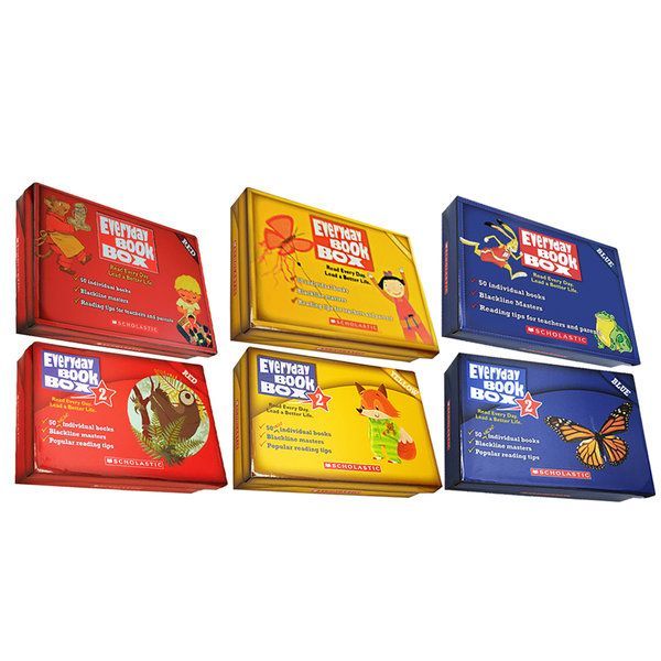 (Scholastic) 에브리데이 북박스 레드/옐로우/블루 세트: EVERYDAY BOOK BOX: RED YELLOW BLUE ...
