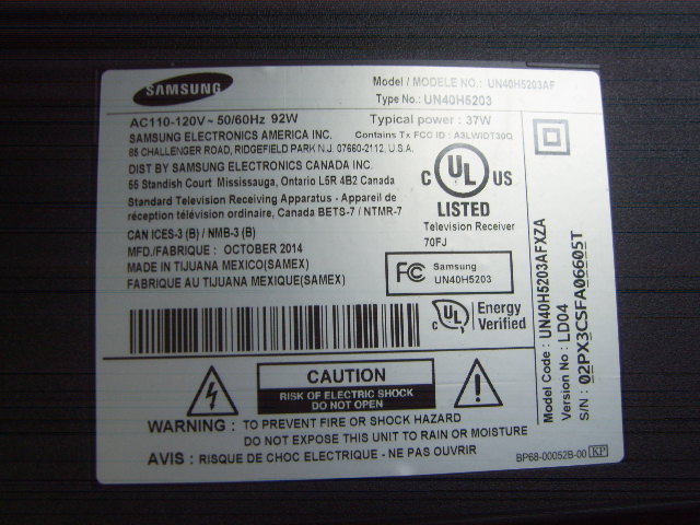 인천 TV 수리 판매-SAMSUNG UN40H5203AF 삼성전(주) 해외직구 상품-40인치 LED-TV/소리는 나오고 화면이 ...