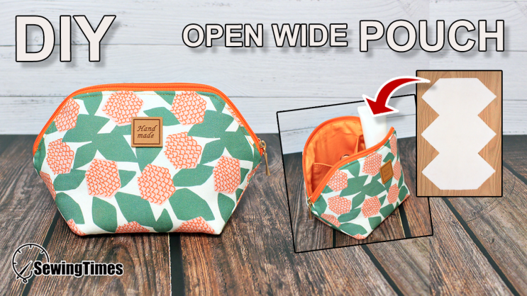 OPEN WIDE POUCH FREE PATTERN 화장품 파우치 무료패턴 : 네이버 블로그