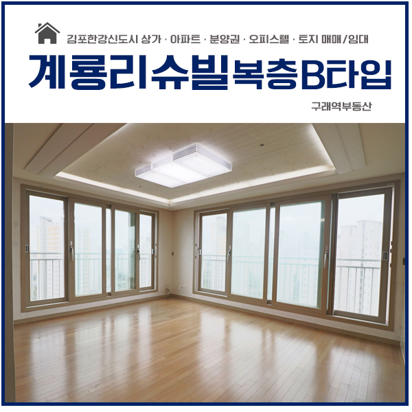 구래동 구래역 역세권 아파트 나비마을 계룡리슈빌 탑층 복층 B타입 아파트 구래역부동산매매전세월세 네이버 블로그