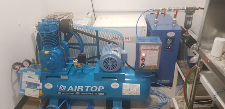 서원콤프레샤 SUP5-150-5HP,냉동식드라이어 설치~!! : 네이버 블로그