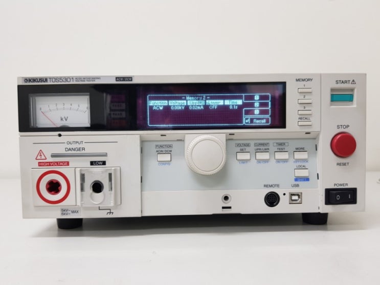 기쿠수이 TOS5301 AC/DC 내전압시험기(AC 최대5kV, DC 최대6kV) 렌탈 및 중고판매 : 네이버 블로그