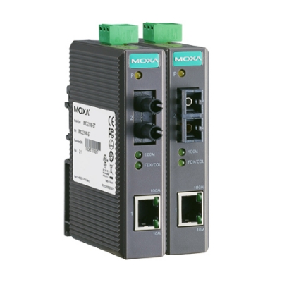 MOXA IMC-21-M-SC Industrial 10/100BaseT(X) to 100BaseFX media converter ...