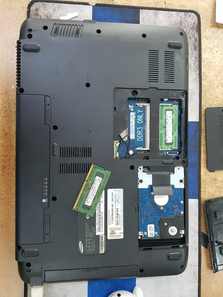 삼성 노트북 SSD 교체 업그레이드 램추가 Sens R530 (천호동 컴퓨터 수리 전문매장) 강일동 컴퓨터수리 접수 : 네이버 블로그
