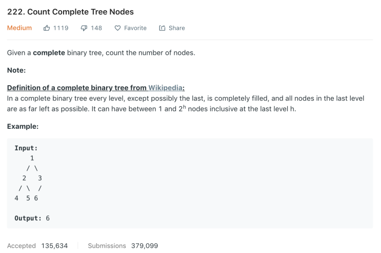 LeetCode 222. Count Complete Tree Nodes - backtracking : 네이버 블로그