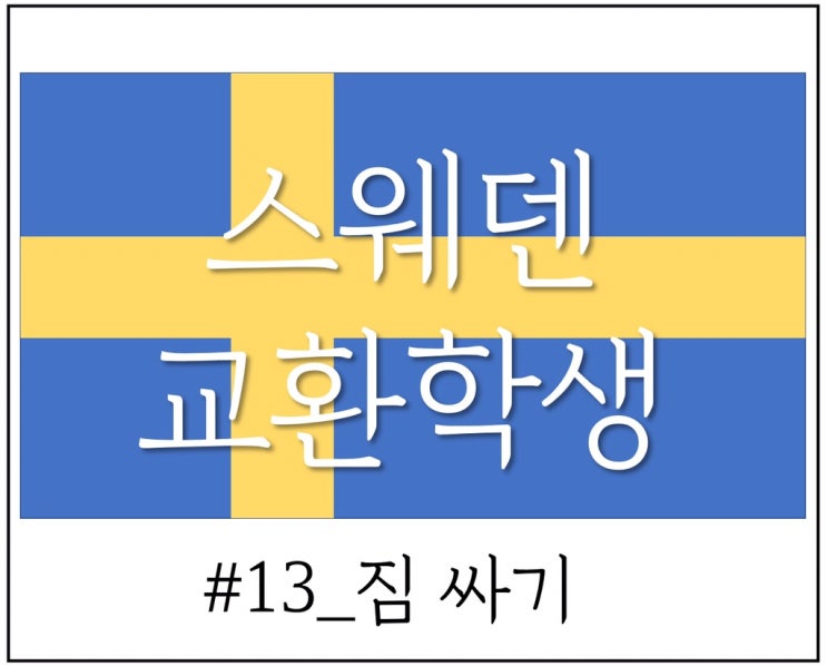 스웨덴교환학생 이제 짐 싸야지 캐리어 준비물 체크리스트 네이버 블로그
