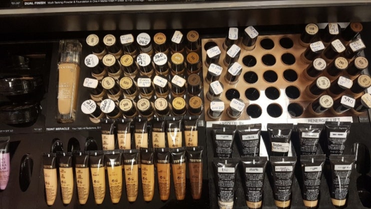 (내돈내산) 랑콤 뗑미라클 파운데이션 해외에서 100 IVORY N1 구매한 후기. 한국에는 없는 색상들로 다양~! : 네이버 블로그