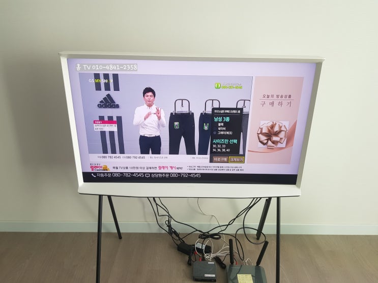 마포 신공덕동 삼성 The Serif 더 세리프 Qn49ls01rafxkr 삼성49인치 스탠드tv선정리 셋탑숨기기 전문