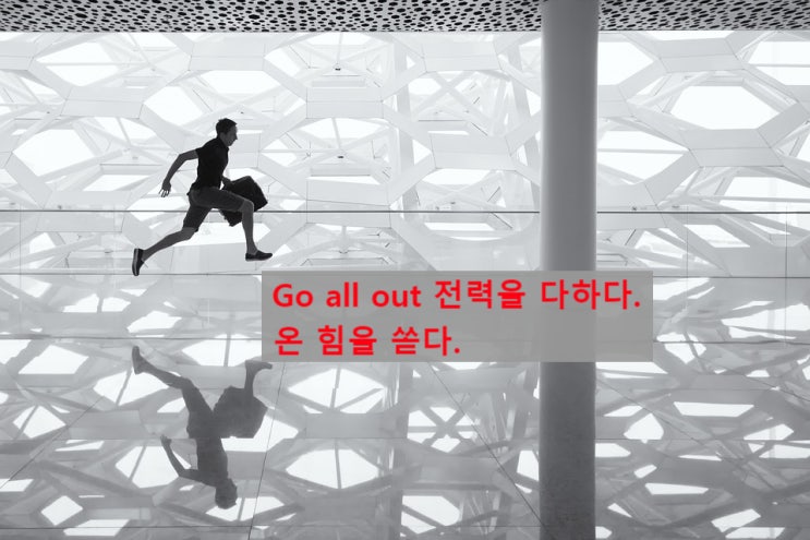 Go all out 전력을 다하다. 예문으로 알아보는 영어표현 : 네이버 블로그