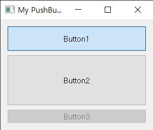 [Python, Window 프로그래밍] 3-1. Widgets, 푸쉬 버튼 (QPushButton) : 네이버 블로그