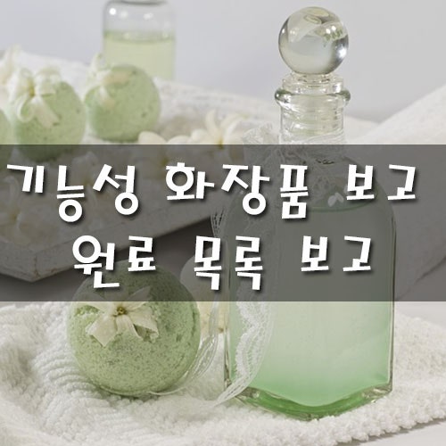 식약처 기능성 화장품 보고 원료 목록 보고 하는 방법 네이버 블로그