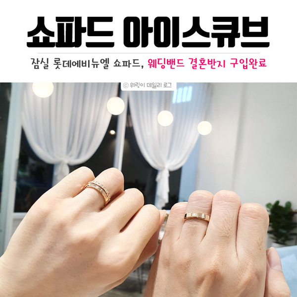 쇼파드 아이스큐브 웨딩밴드 구입후기 가격 네이버 블로그