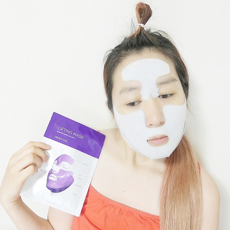쫀쫀하게 피부를 잡아주는 듀이셀 리프팅 밴드 마스크 1일1팩으로 턱까지 당겨주자 네이버 블로그