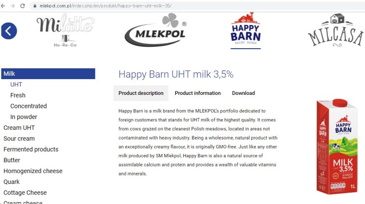 신기한 유럽 수입 우유들 - 멸균우유, Family Milk, Bonizzi, Parkadia, Happy Barn ...