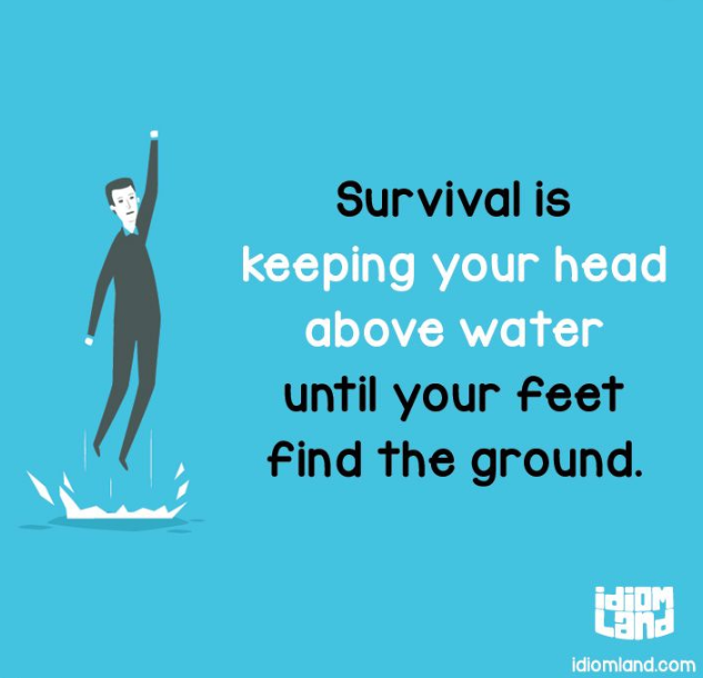 오늘의 영어표현(1007) keep head above water : 네이버 블로그