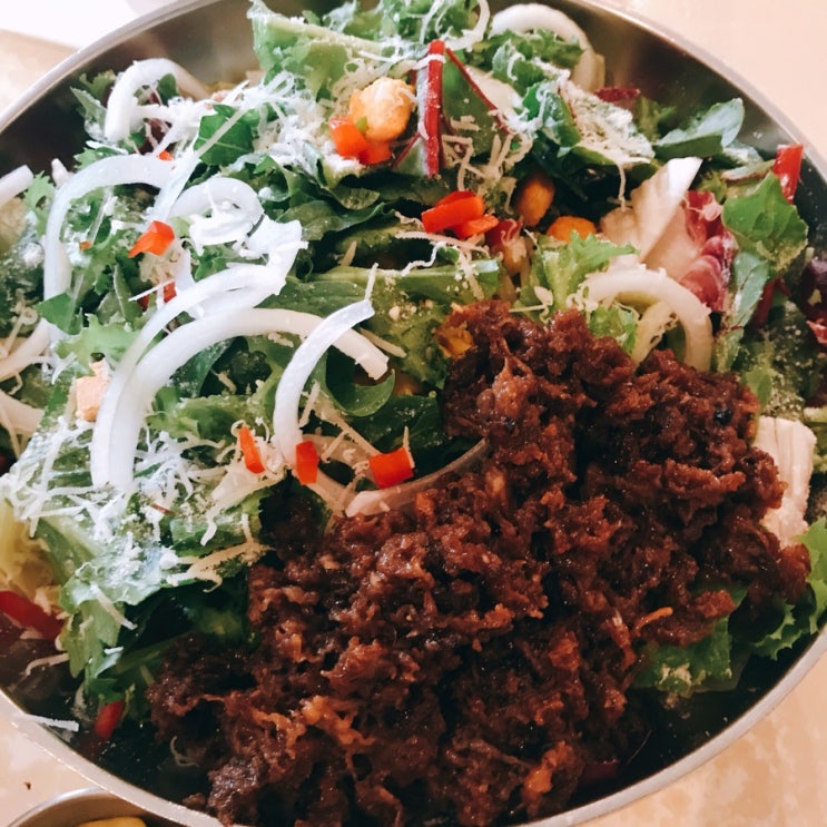 강남 미즈컨테이너 강남 웨스트 샐러드 스파게티불고기 토핑 네이버 블로그
