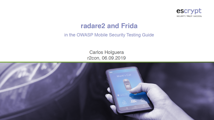 안드로이드 앱 취약점 분석할 때 활용할 수 있는 radare2와 frida의 활용법을 잘 설명한 자료 : 네이버 블로그