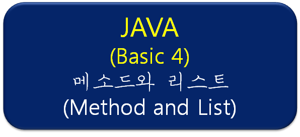 [Day23][Java-4] 메소드와 리스트 (Method and List) : 네이버 블로그