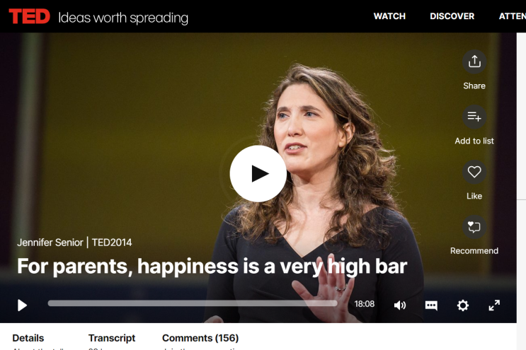 [화-TED] For parents, happiness is a very high bar by Jennifer Senior ...