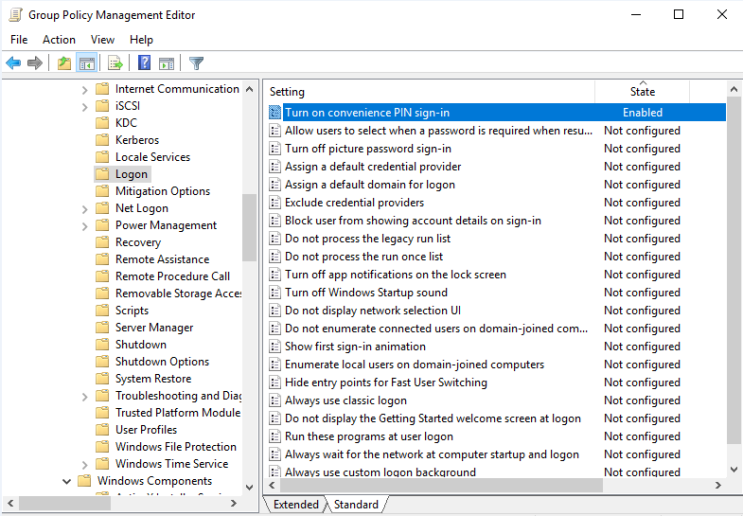 Windows Hello 사용 - WIN10 그룹정책(GPO) : 네이버 블로그
