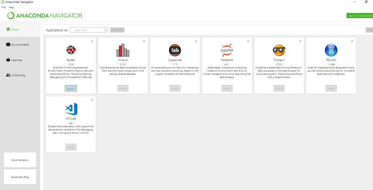 Anaconda 설치 후 tensorflow와 spyder를 activate하기 : 네이버 블로그