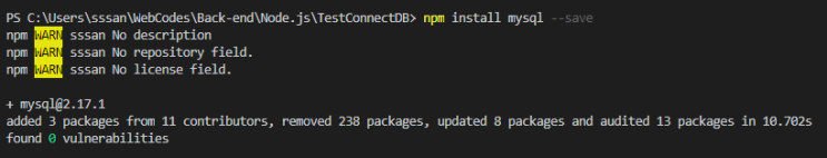 [Node.js] Node.js에서 MySQL 연동하기 : 네이버 블로그