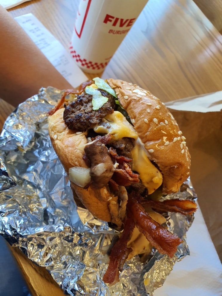 미국서부여행 미국3대버거 파이브가이즈 Five Guys 강추 메뉴 주문방법 네이버 블로그