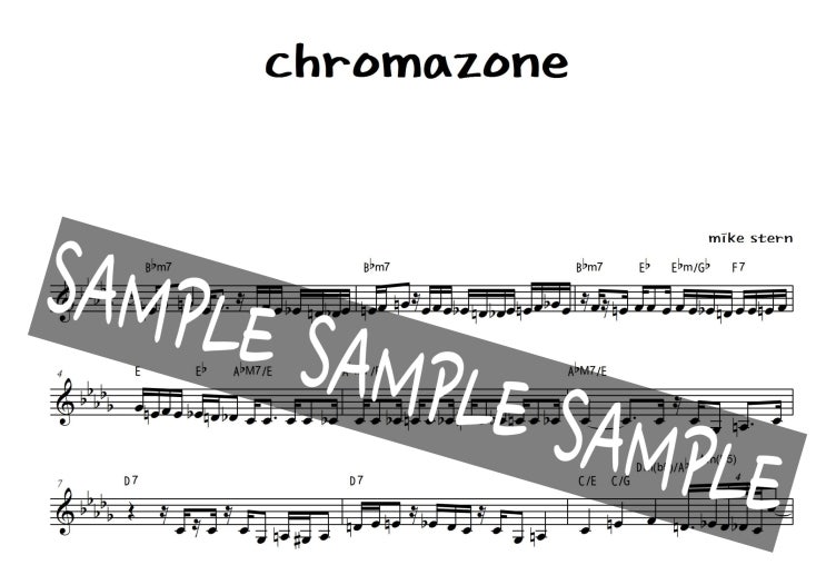 [기타악보제작] Mike stern 'chromazone' 입시곡 악보 : 네이버 블로그