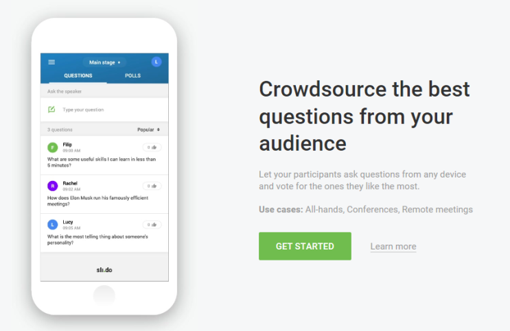 강연 질문 편하게 받는 사이트 - sli.do 프로그램 사용법 정리 - 무료로도 이용가능해요! : 네이버 블로그